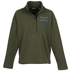 Cutter & Buck Hunt's Point Textured Fleece Snap Pullover - Ladies ...